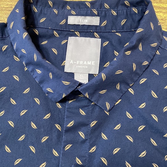 A-Frame | Shirts | A Aframe Stretch Xl Tall Xlt Slim Fit Blue And Tan ...
